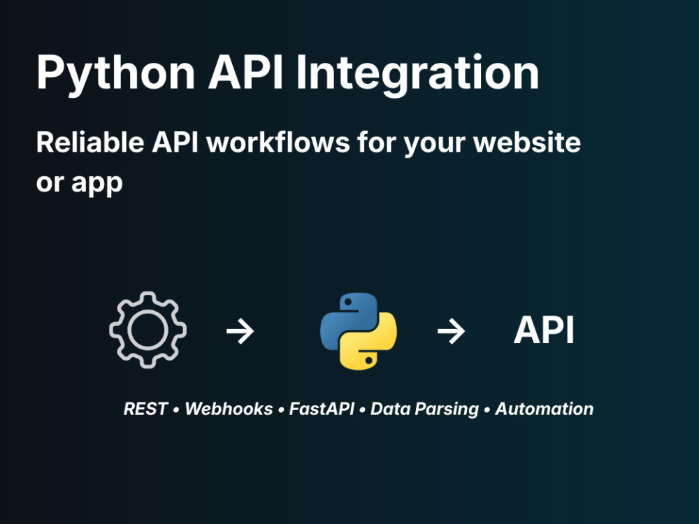 Custom API integration built or fixed using Python | Upwork
