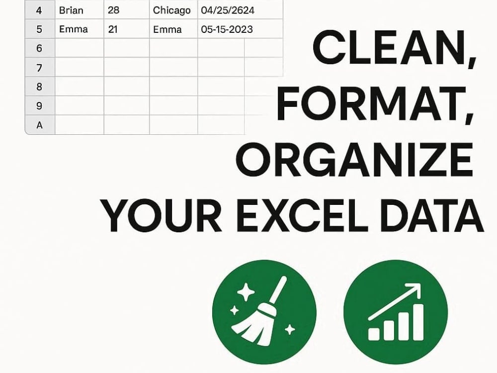 Clean, format, and organize your Excel data professionally | Upwork