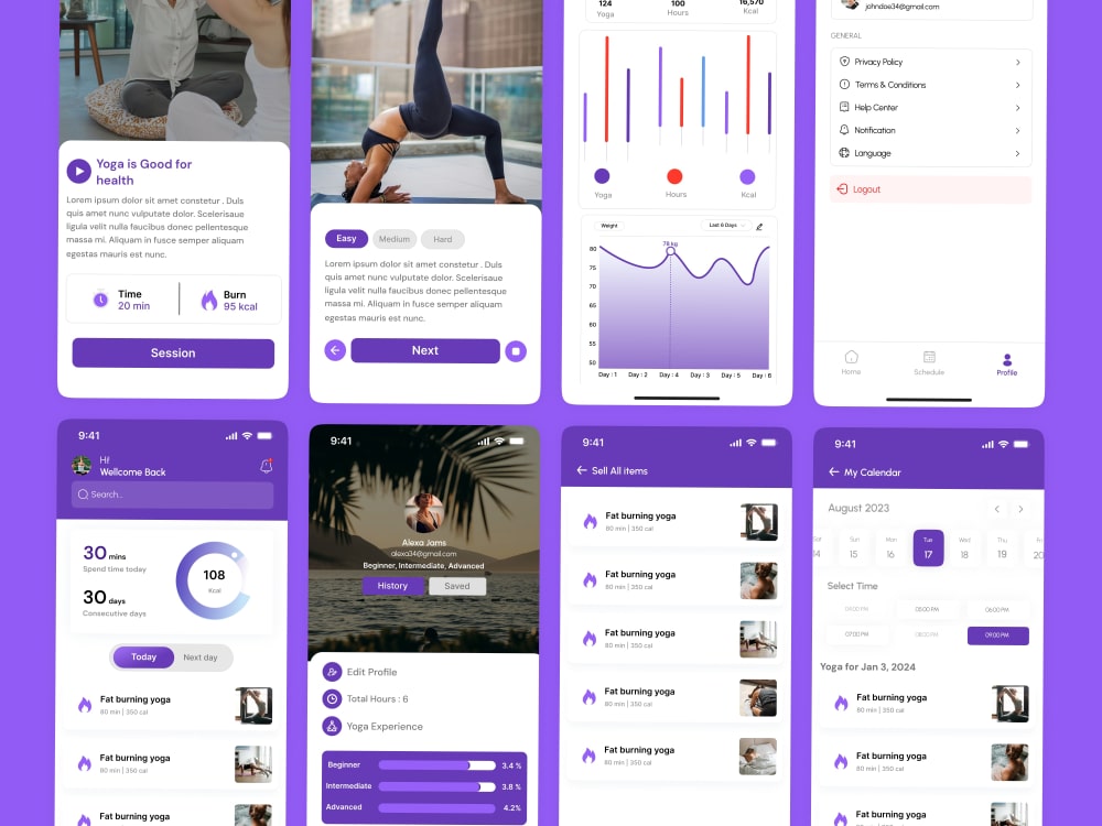 Design health & fitness mobile app design & Website ui ux design in ...