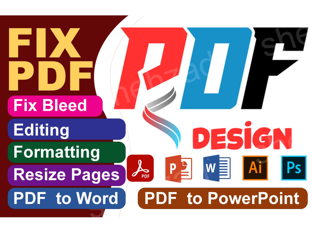 Fix PDF file, bleed, resize pages, convert PDF to word powerpoint editable | Upwork