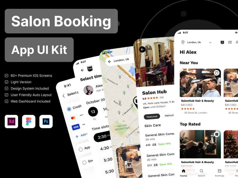 Appointment Booking App UI/UX Design for Salon, Barber & Beauty ...