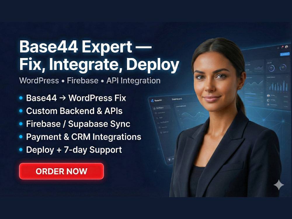 Base44 to wordpress fix base44 expert base44 website base44 firebase auth | Upwork