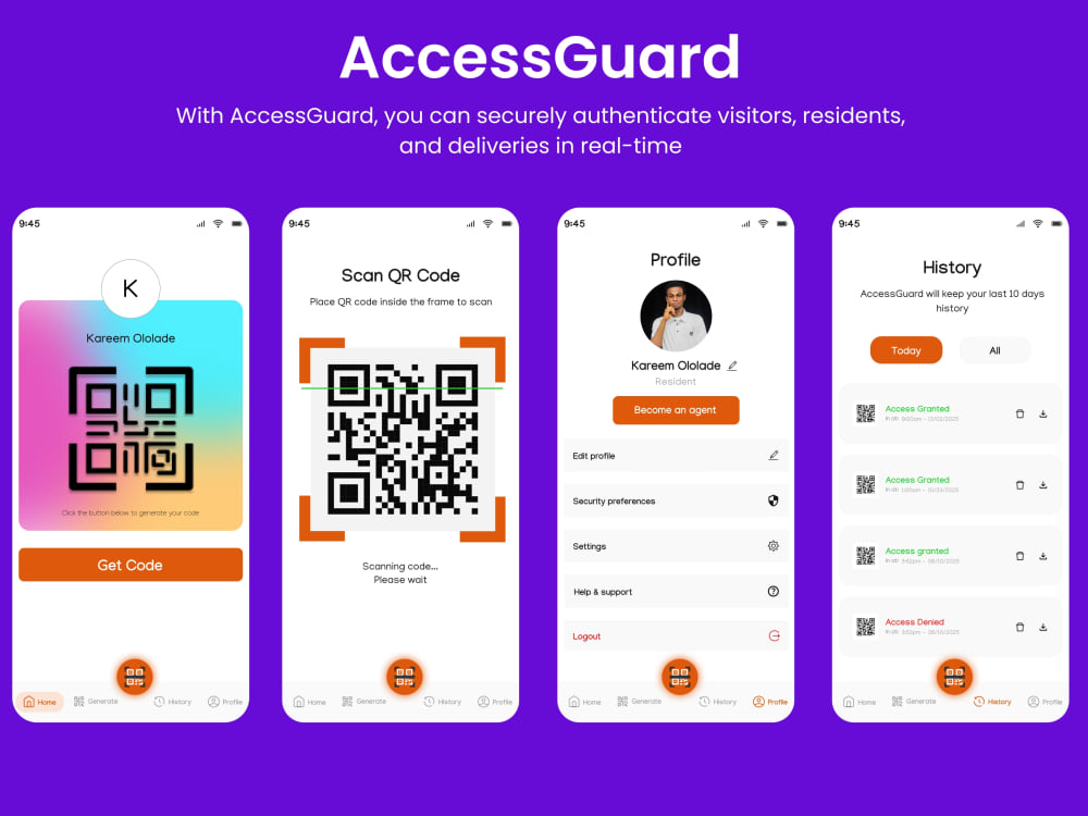 B2B Qr Code SaaS UI UX app, Barcode scan app design | Upwork