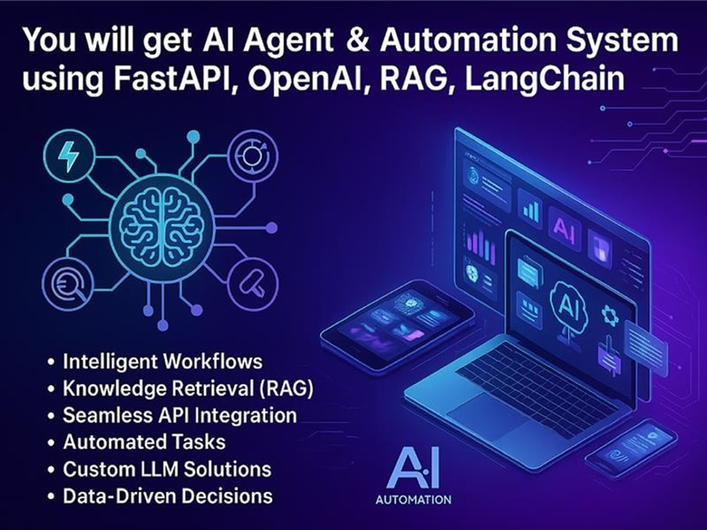 AI Agent & Automation System using FastAPI, OpenAI, RAG, LangChain | Upwork