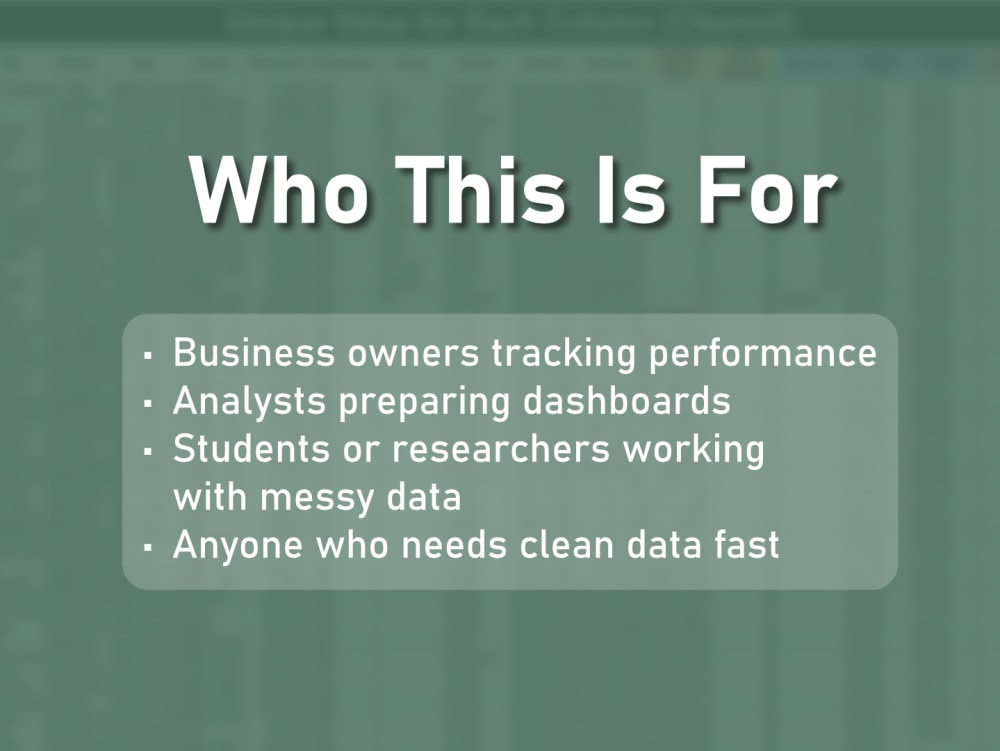 A clean and well-structured data ready for analysis | Upwork