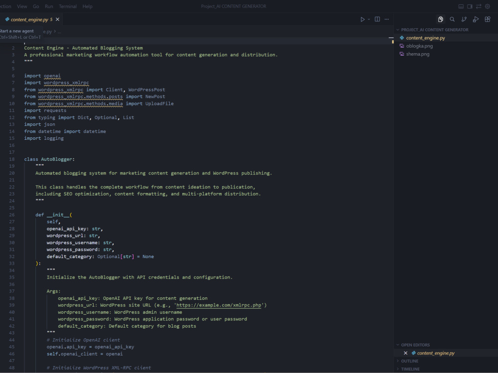 A Custom AI Content Generator and Auto-Posting Script | Upwork