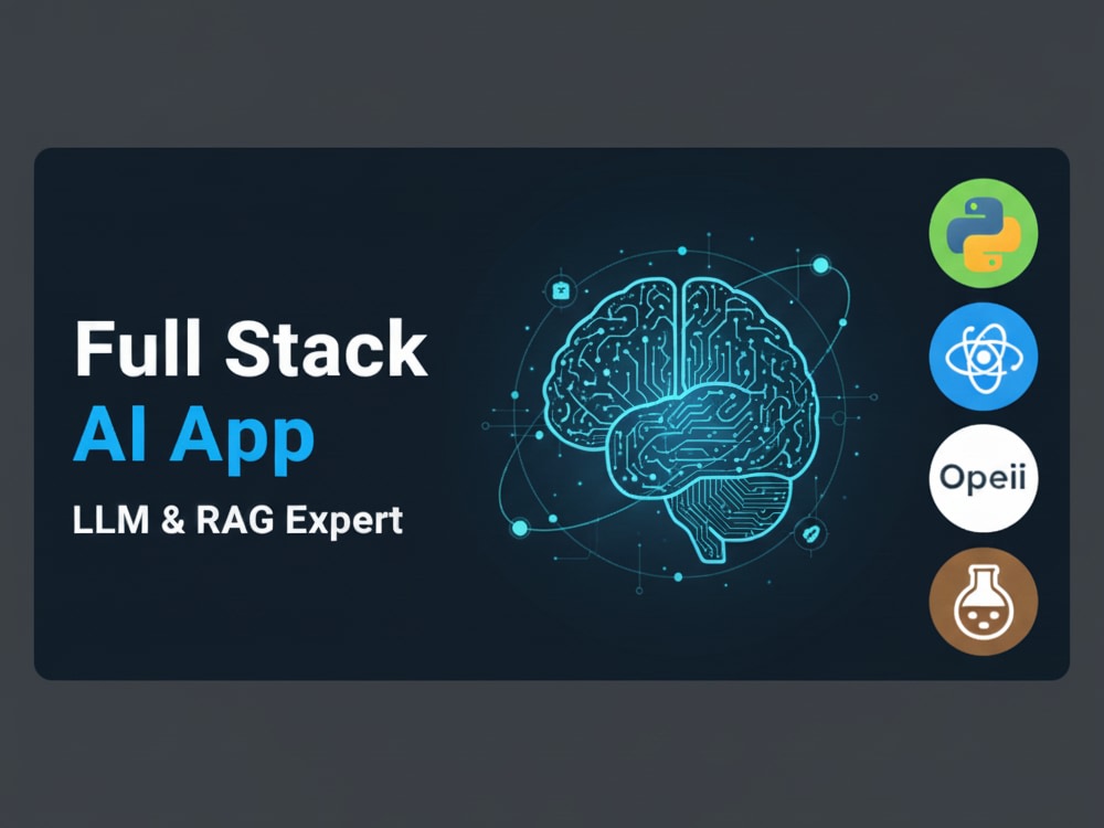 I will build a custom Full Stack AI App with LLM, RAG and Python ...