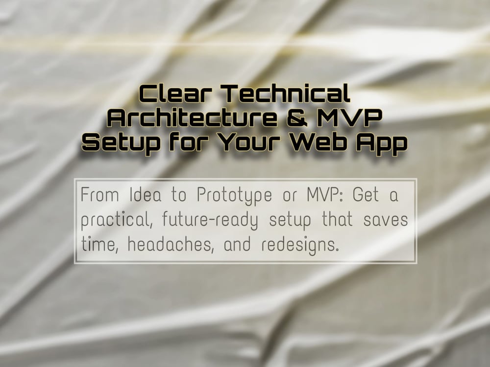 A clear, practical technical architecture & MVP setup for your web app ...