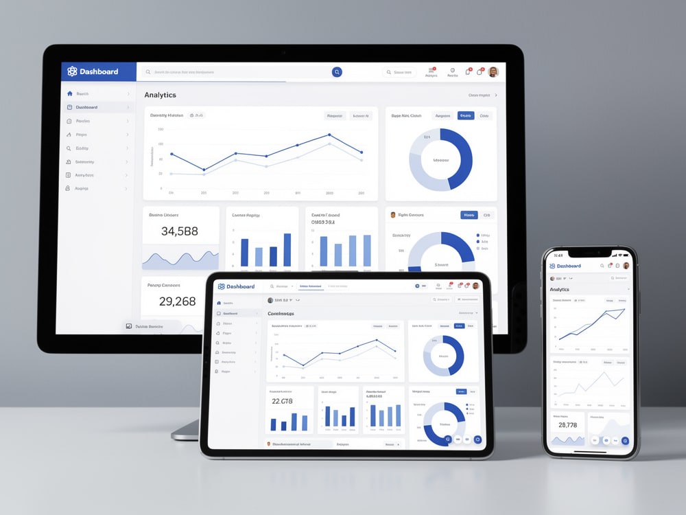 A responsive React dashboard with charts and analytics | Upwork