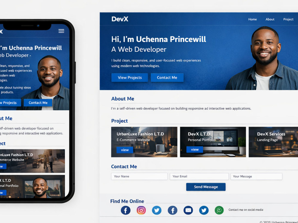 A responsive website using HTML, CSS, and JavaScript | Upwork
