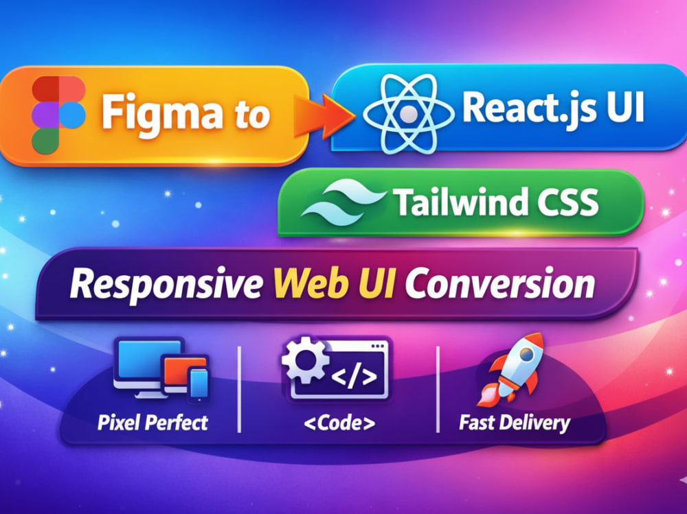 Figma to responsive React.js UI with Tailwind CSS | Upwork