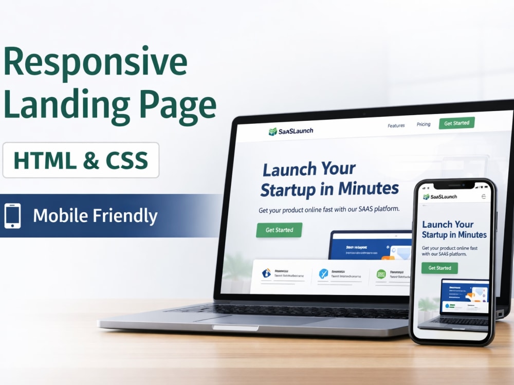 Build a Responsive Landing Page with HTML & CSS & JavaScript | Upwork