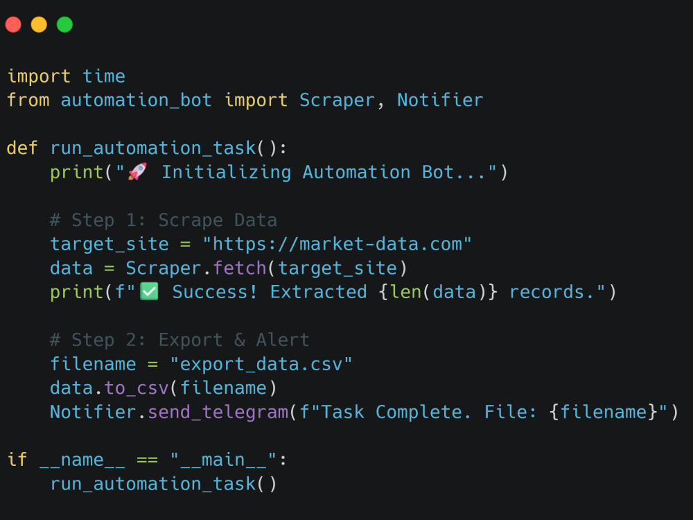 A custom Python script to automate your workflows and process public data | Upwork