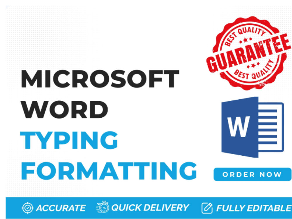 Microsoft Word Typing & Formatting | PDF to MS Word Conversion | Upwork