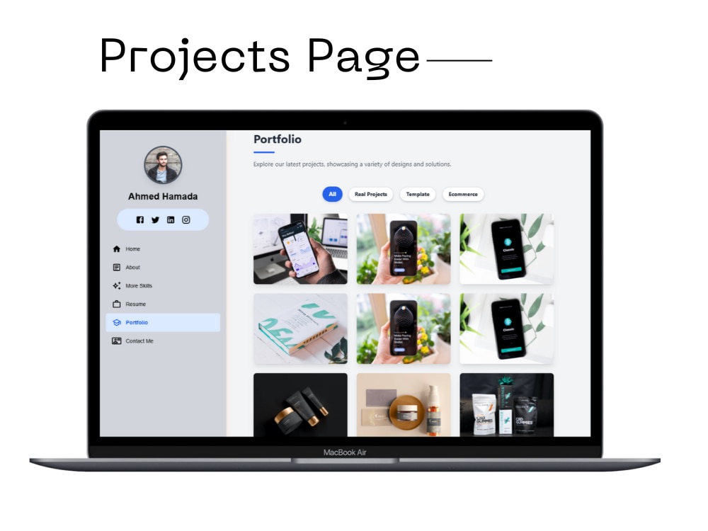 Build a Modern React Portfolio Website | Tailwind CSS | Responsive ...