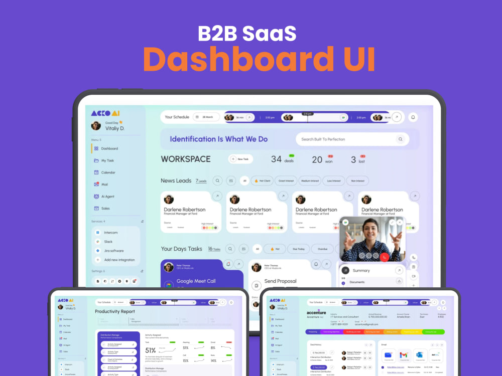 Design High-Fidelity B2B SaaS Dashboard & Clickable Prototype | Upwork