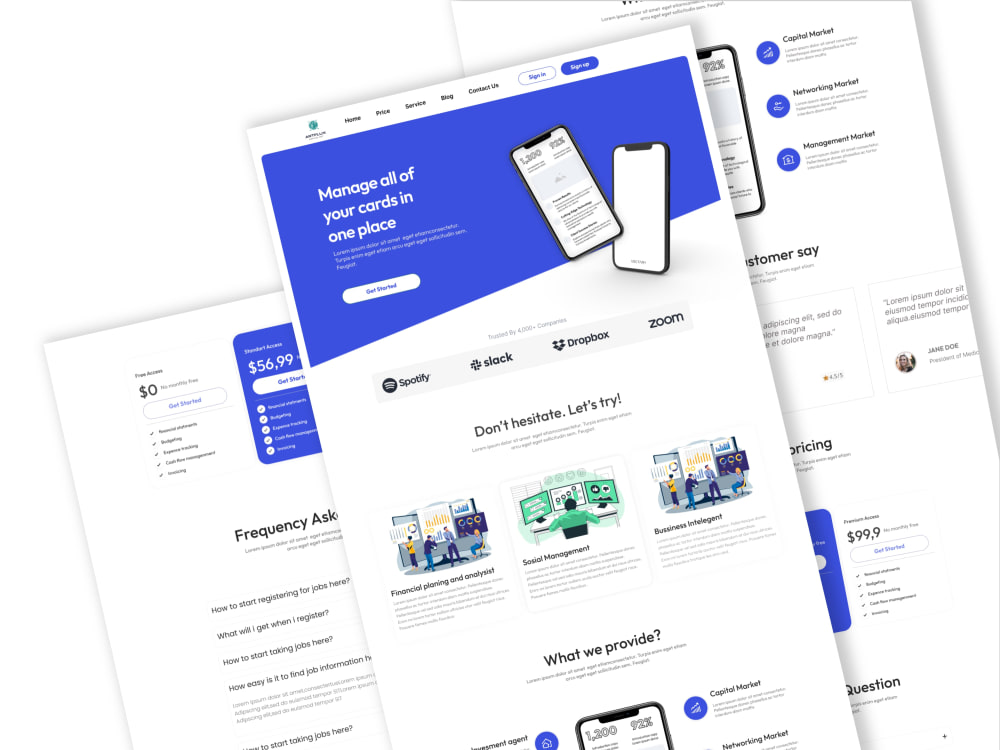 UI/UX website design for modern web & mobile app | Upwork