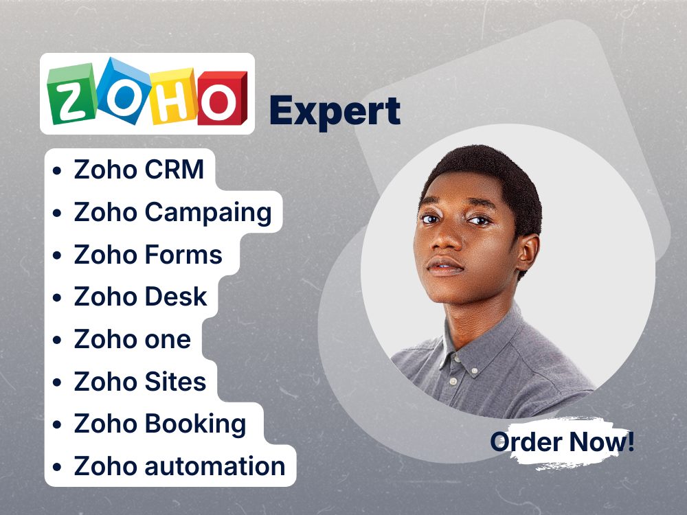 Customized Zoho Zoho CRM Zoho one Zoho Books Zoho Campaigns Zoho Forms ...
