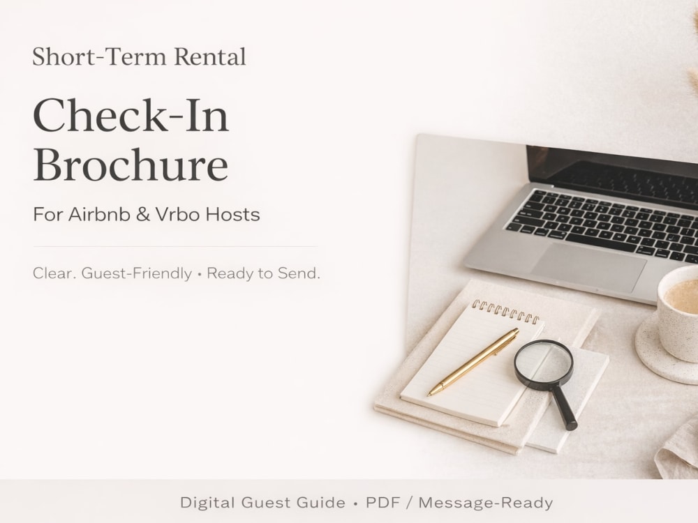 Short-Term Rental Check-In Brochure for Airbnb & Vrbo Hosts | Upwork