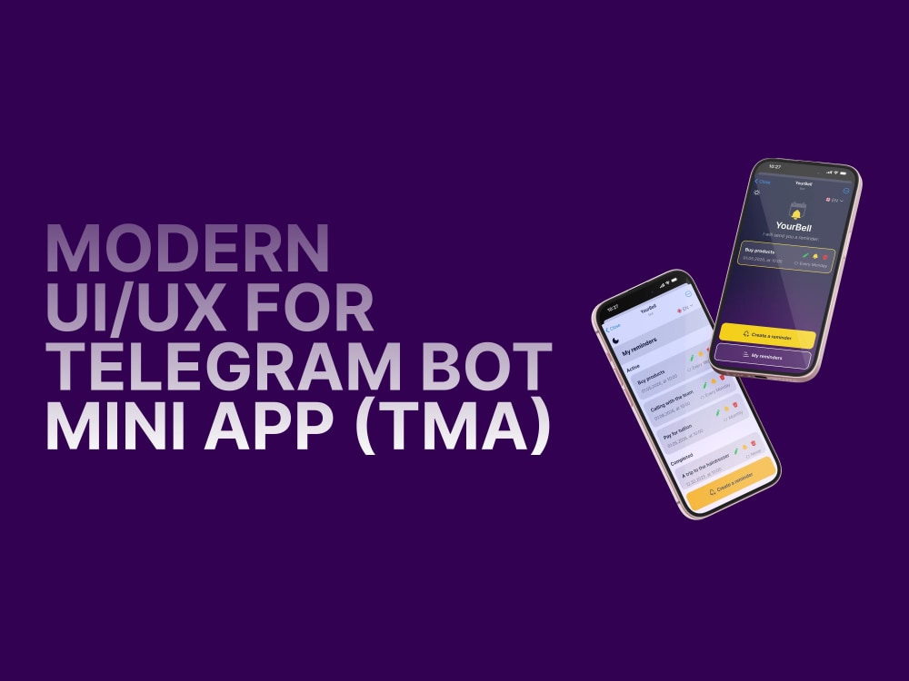 Design a modern UI/UX for your Telegram Bot Mini App (TMA) | Upwork