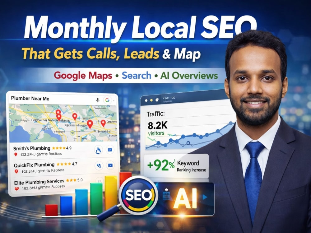 Monthly rank your business on google, ai search with SEO GEO aio and ...