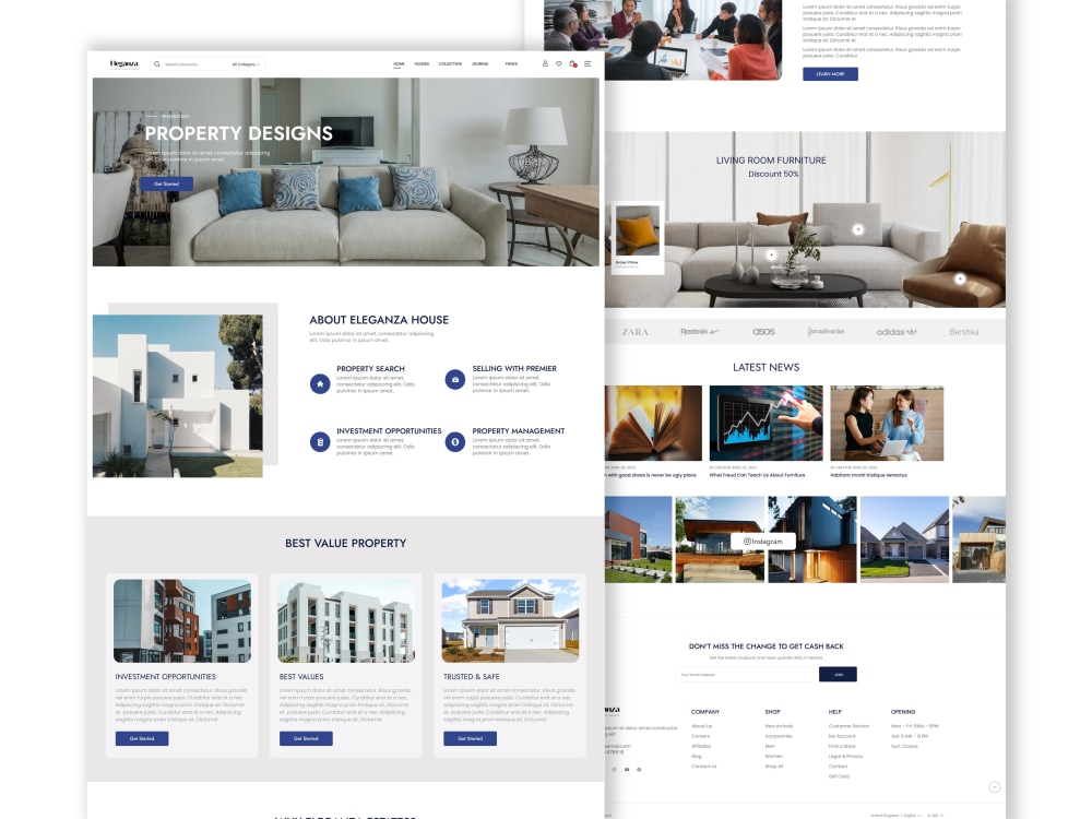 A stunning real estate website UI/UX design for web & mobile | Upwork