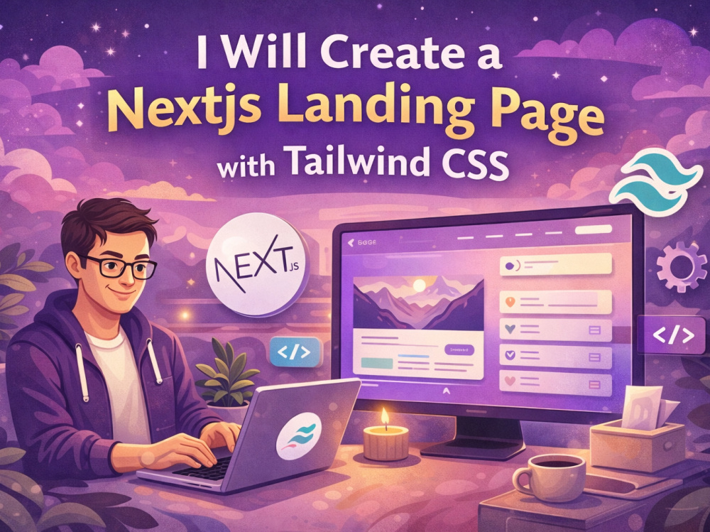 A high-performance Next.js landing page with Tailwind CSS | Upwork