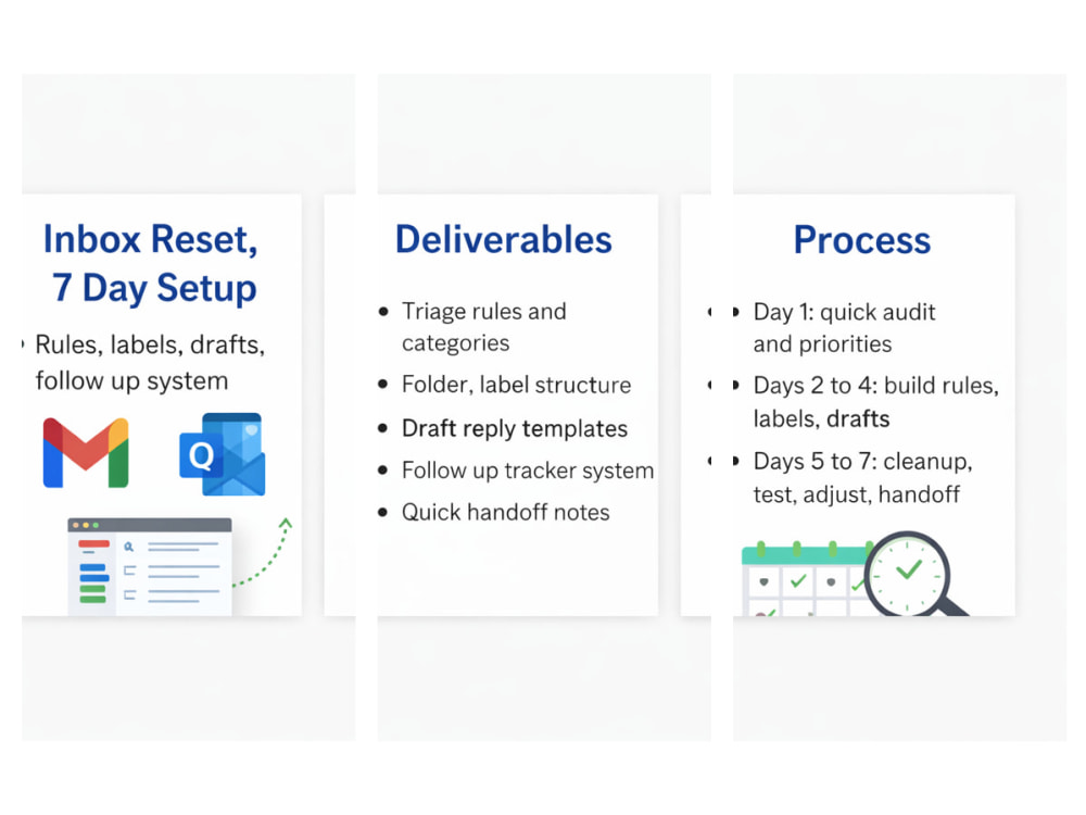 Inbox Triage Setup, 7 Day Reset | Upwork