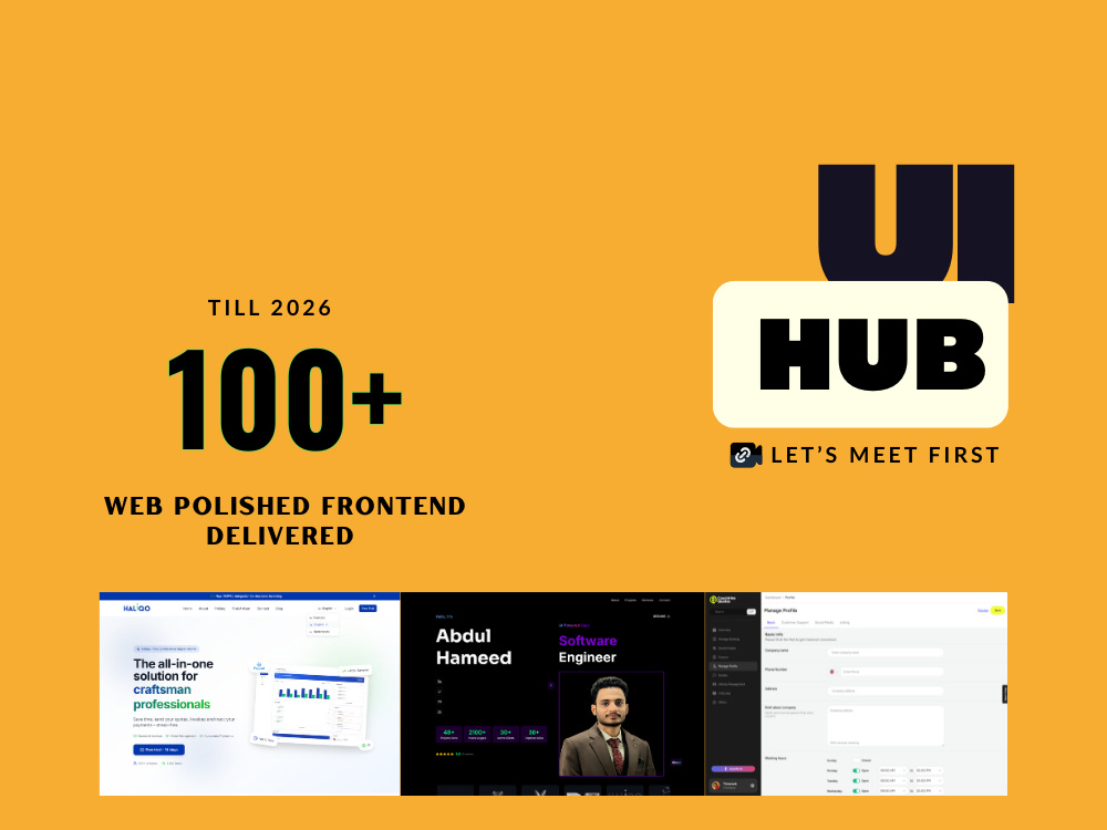 Modern, responsive frontend pages using React, Next.js, and Tailwind CSS | Upwork