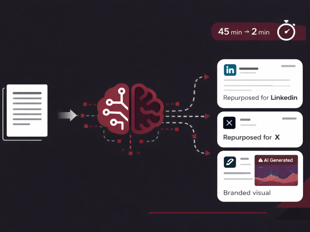 AI Content Repurposing System: Blog to Social in 2 Minutes | Upwork