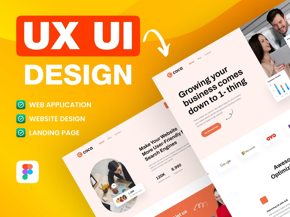 Modern UX UI Website Design in Figma | Clean & Conversion Focused | Upwork
