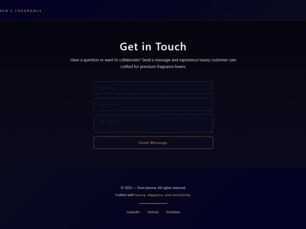 Men’s Luxury Fragrance Website — Premium UI & Brand Experience | Upwork