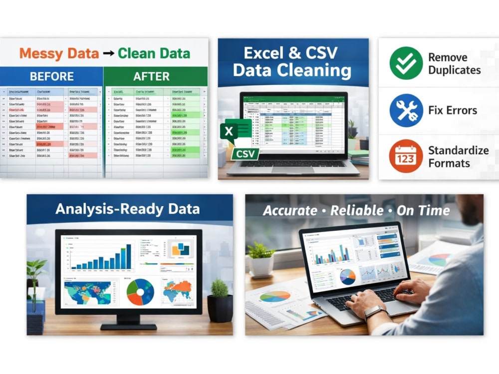 Data Cleaning, Formatting & Analysis Using Excel / CSV / SQL | Upwork