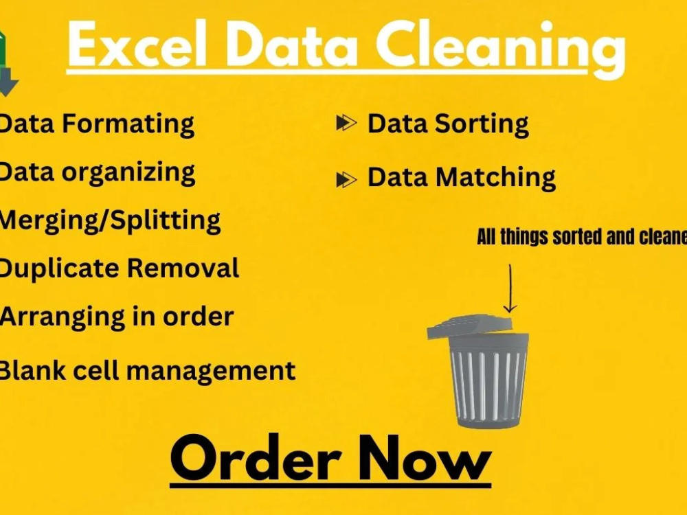 Data Cleaning, Formatting & Analysis Using Excel / CSV / SQL | Upwork