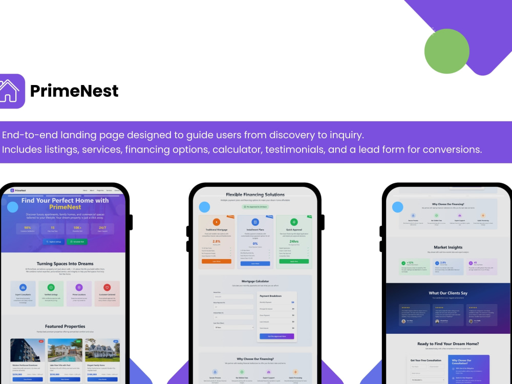 PrimeNest | Real Estate Website | React & MERN Stack | Upwork