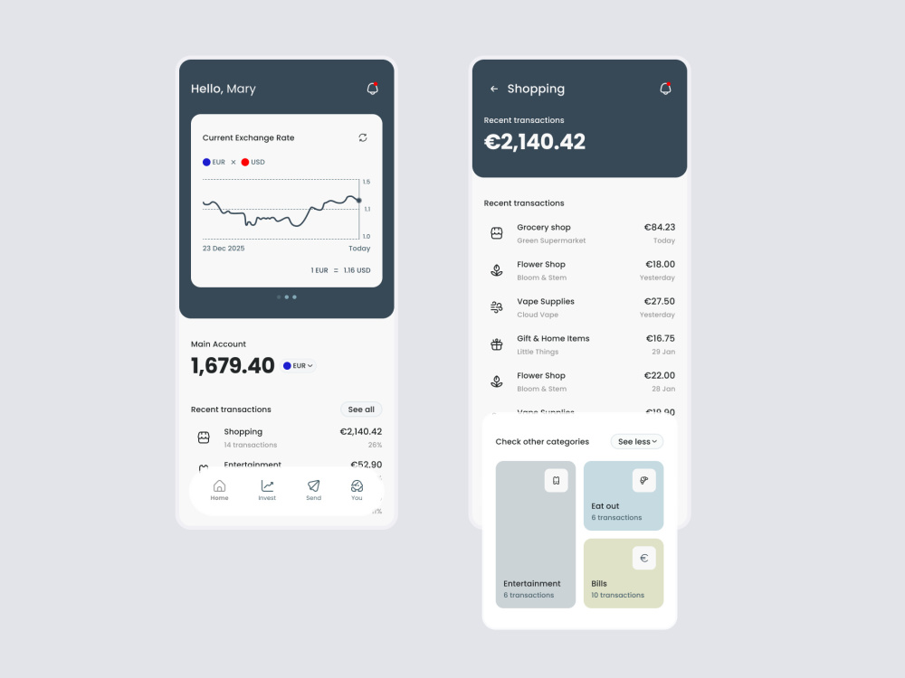 Mobile App UI Design — Production-Ready Screens for iOS & Android | Upwork