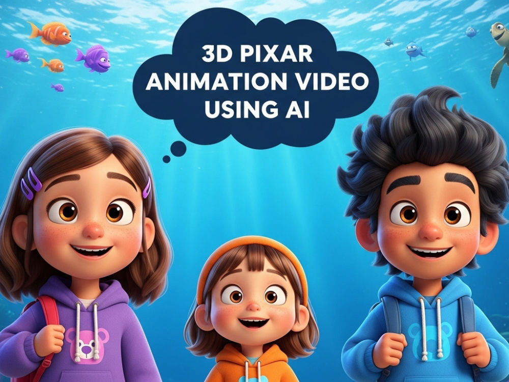 Advanced 3d pixar disney style ai animated videos and cartoon stories ...