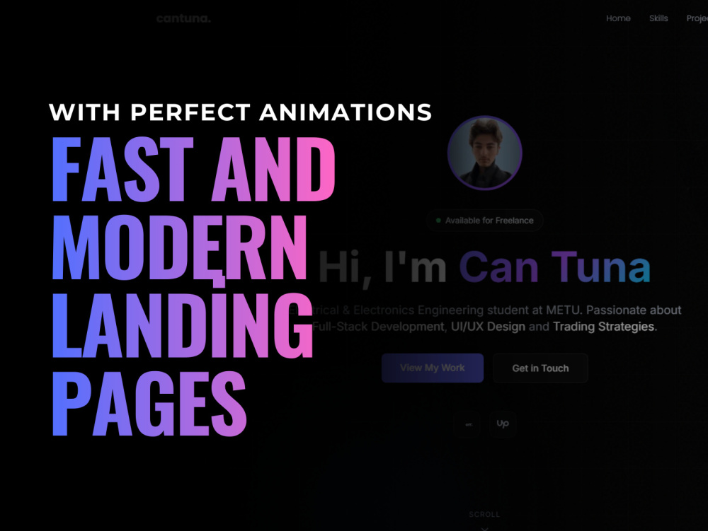 A high-performance animated landing page using NextJS and Framer Motion ...