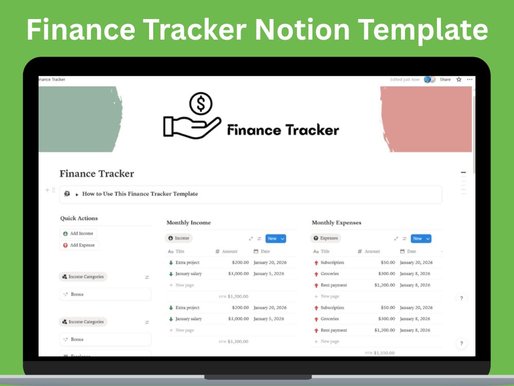 A notion dashboard, notion workspace, notion database and notion ...