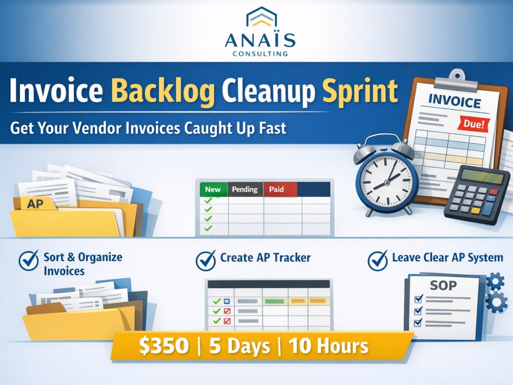 Invoice Backlog Cleanup for Property Management (AP + Vendor Tracking ...