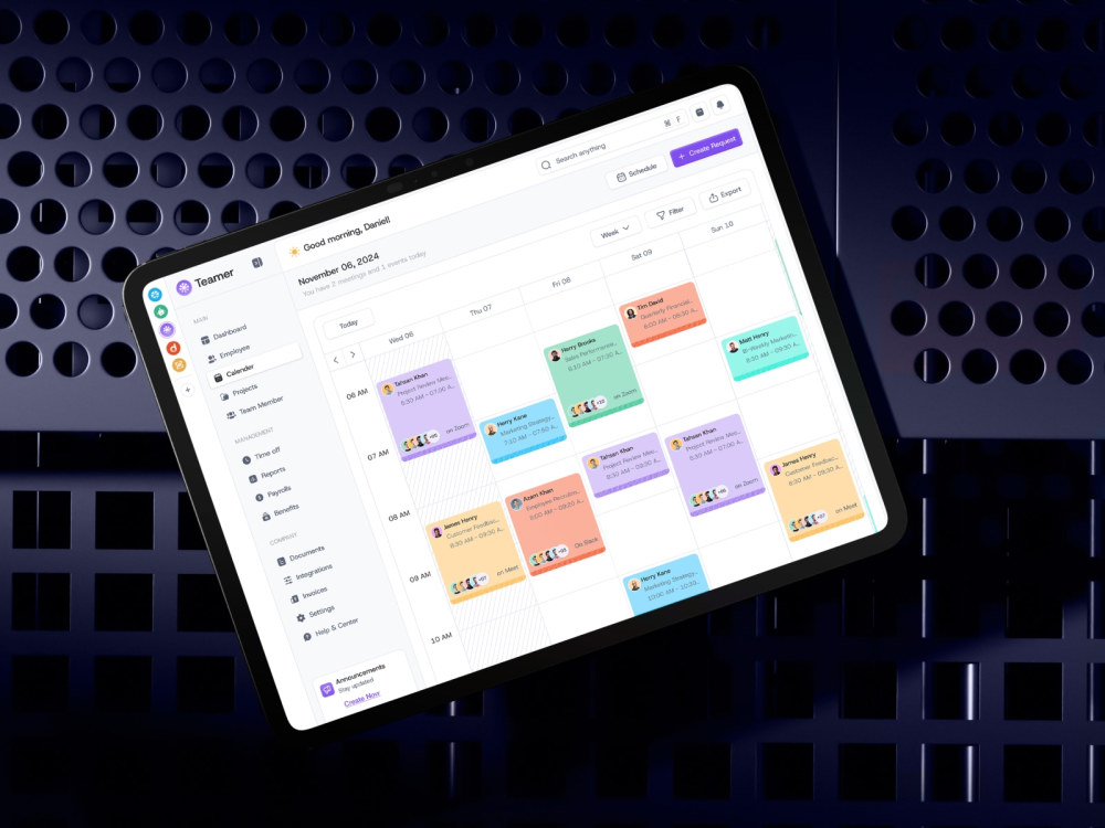A professional HR employee management dashboard UI UX in Figma | Upwork