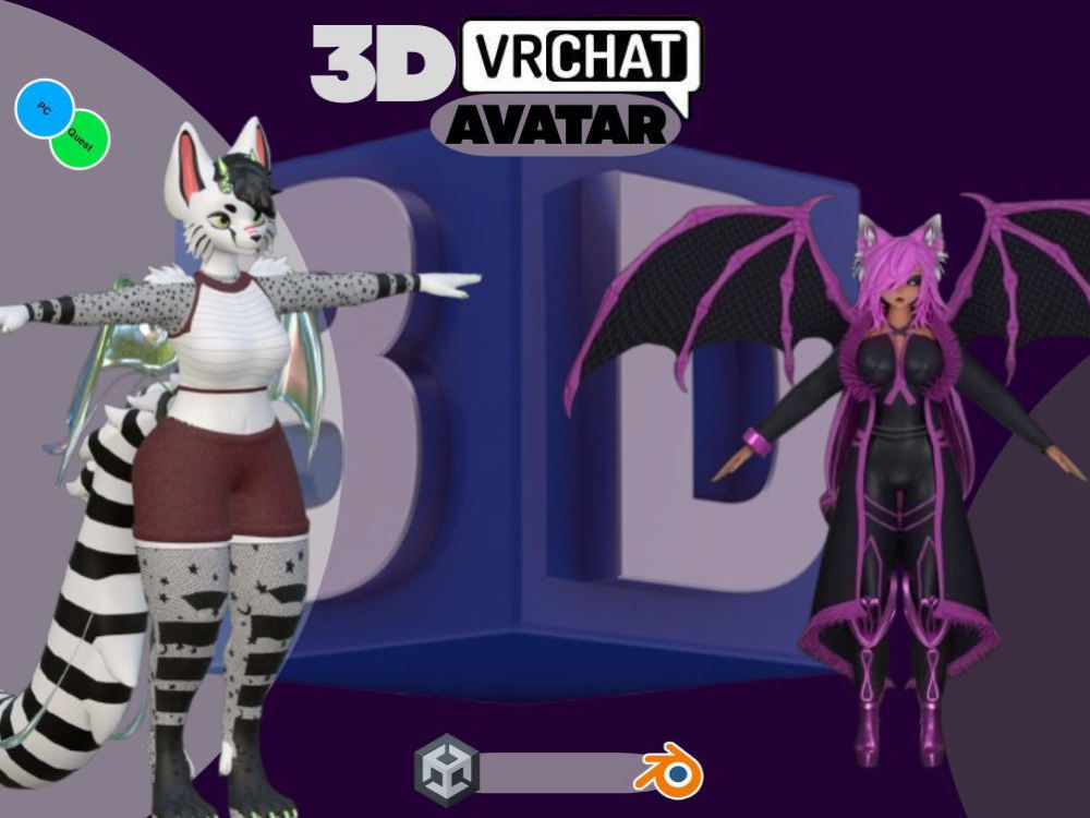 A custom vrchat avatar, mamagen avatar pc/quest compatible | Upwork