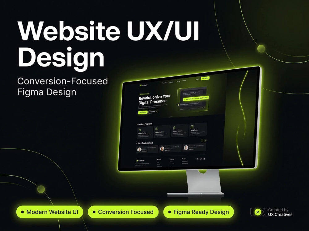 A modern conversion focused website UX UI design in Figma | Upwork