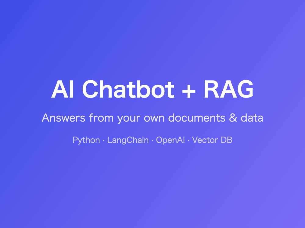 A custom AI chatbot with RAG that answers from your own documents and ...
