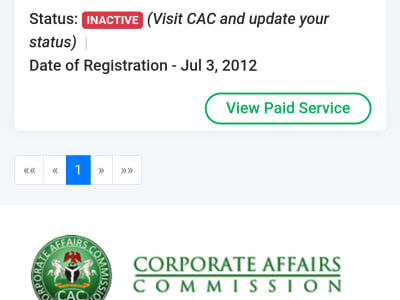 Your company's inactive status with the CAC active | Upwork