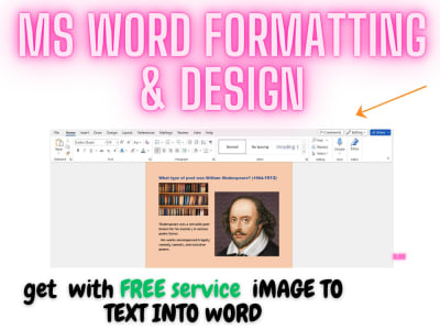 MS Word formatting and design| Image/ picture to text into Microsoft ...