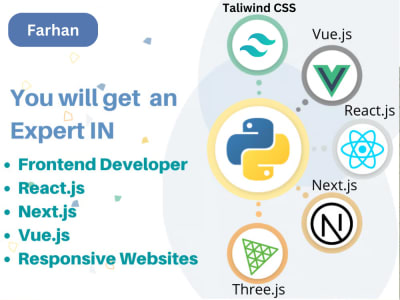 Frontend Developer, React.js, Next.js, Vue.js, tailwind css | Upwork