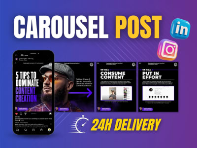 Creative Instagram carousel post and Linkedin carousel post | Upwork