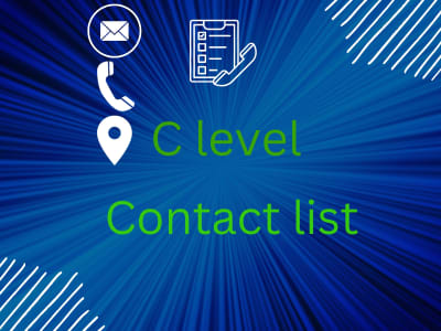 A list of c level contact in b2b market and data entry for you | Upwork