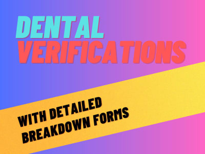 Accurate Dental Insurance Verification with Detailed Breakdown Forms ...